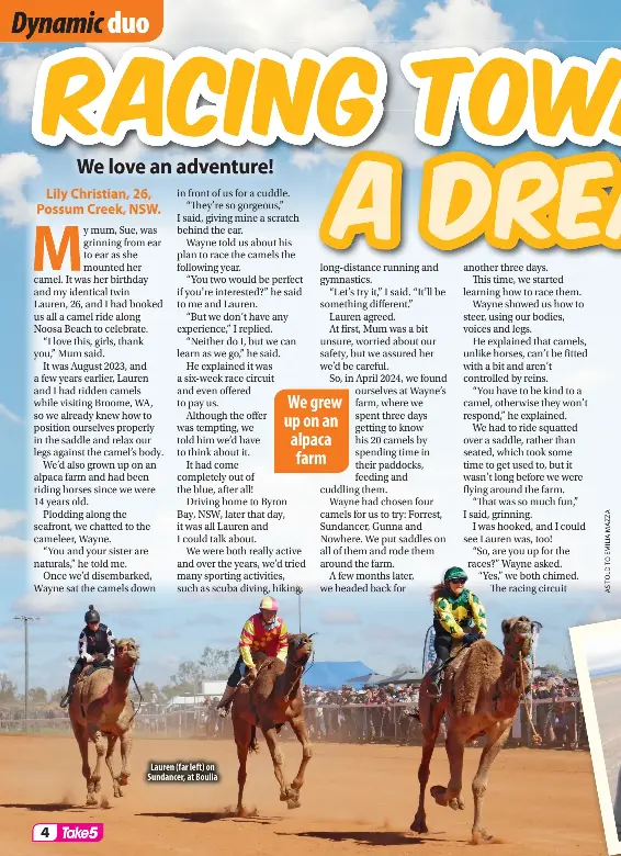 RACING TOWARD A DREAM - PressReader