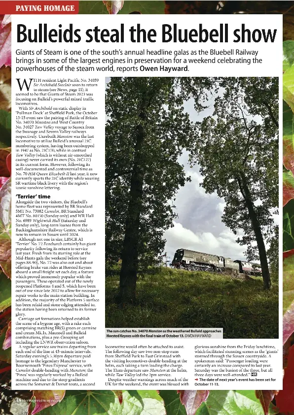 Bulleids steal the Bluebell show - PressReader