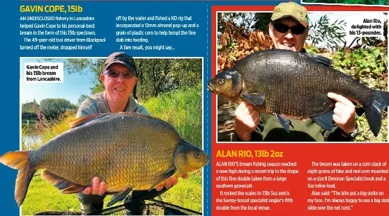 THIS WEEK’S OTHER BIG BREAM CATCHES… - PressReader