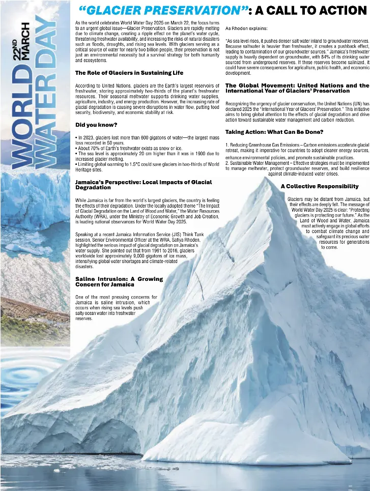 “GLACIER PRESERVATI­ON”: A CALL TO ACTION - PressReader