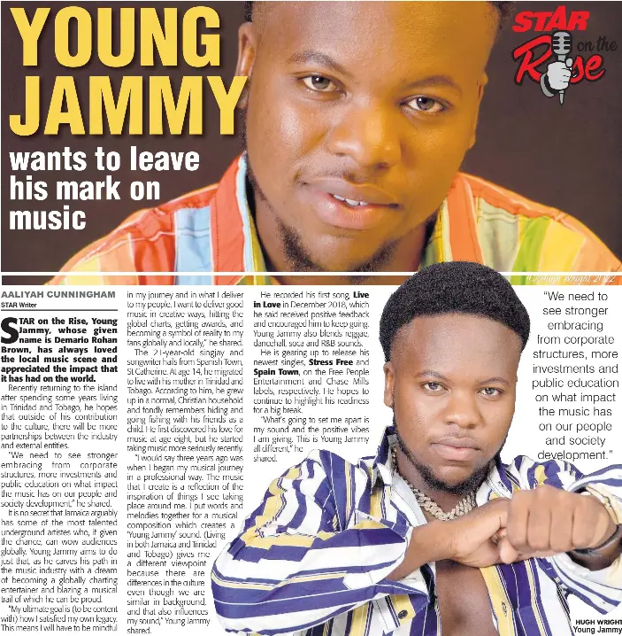 YOUNG JAMMY wants to leave his mark on music - PressReader