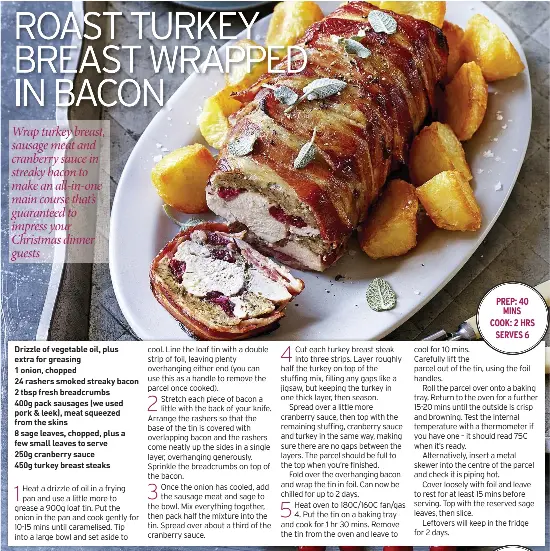 ROAST TURKEY BREAST WRAPPED IN BACON - PressReader