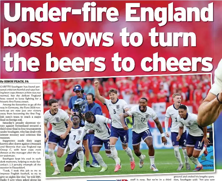 Under-fire England boss vows to turn the beers to cheers - PressReader