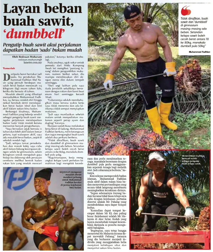 Layan beban buah sawit, ‘dumbbell’ - PressReader