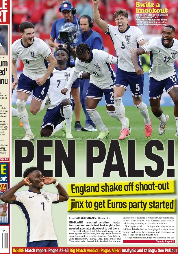 EURO 2024 ENGLAND SWITZERLAN­D1 - PressReader
