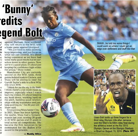 Red-hot ‘Bunny’ Shaw credits sprint legend Bolt - PressReader