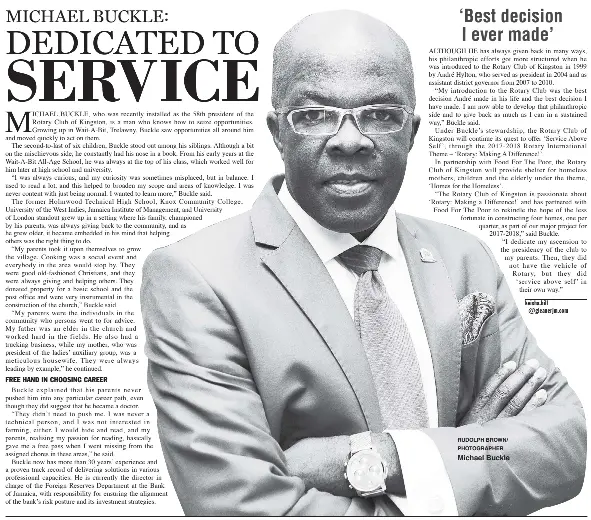 MICHAEL BUCKLE: DEDICATED TO SERVICE - PressReader