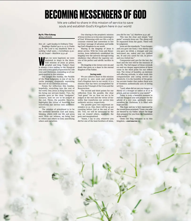 BECOMING MESSENGERS OF GOD - PressReader