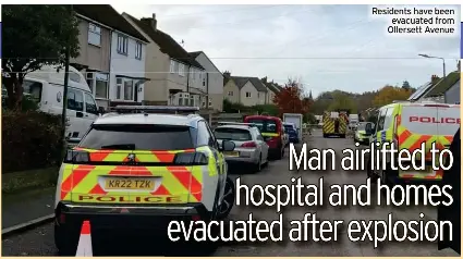 Man airlifted to hospital and homes evacuated after explosion - PressReader