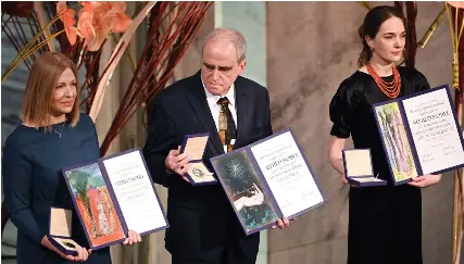 Nobel Peace Prize ceremony, a call to arms for Ukraine - PressReader
