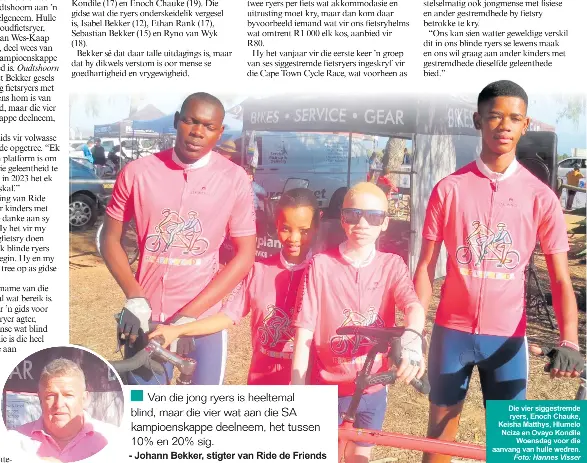 Blinde fietsryers by SA kampioensk­appe - PressReader