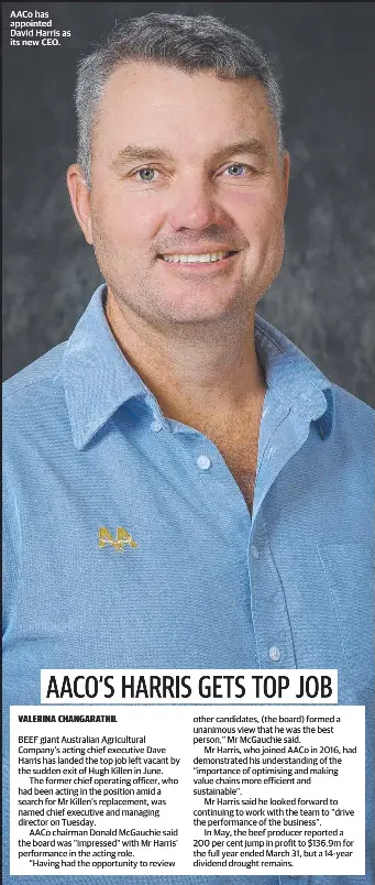 AACO‘S HARRIS GETS TOP JOB - PressReader