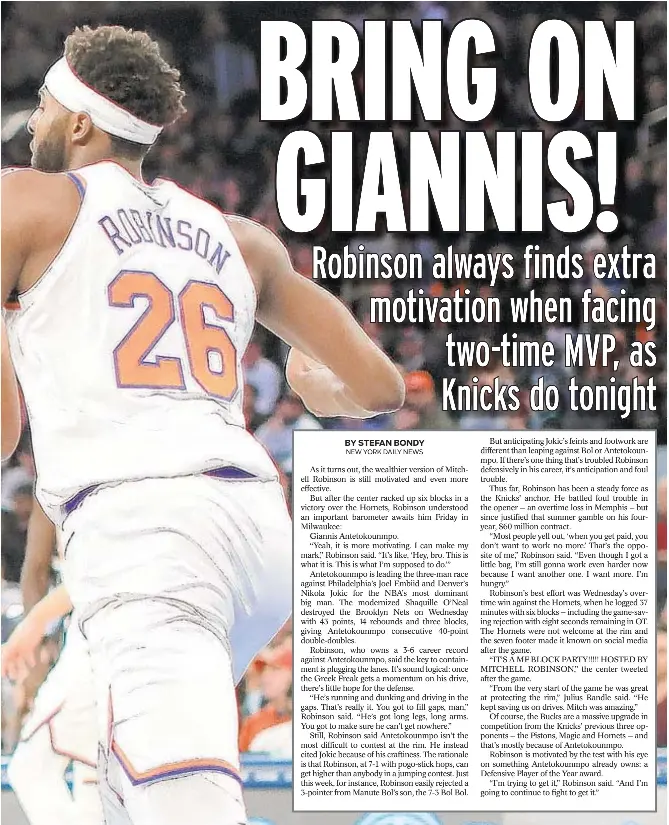 BRING ON GIANNIS! - PressReader