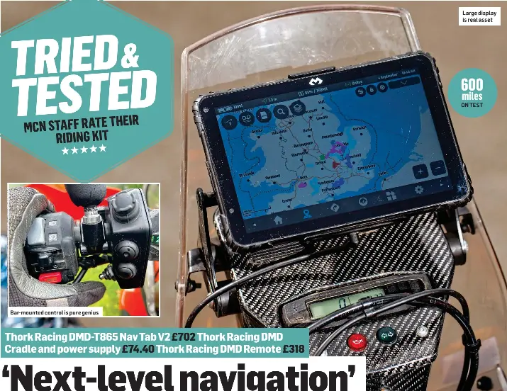 Thork Racing DMD-T865 Nav Tab V2 £702 Thork Racing DMD Cradle and power supply £74.40 Thork ...