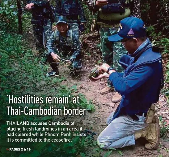 ‘Hostilitie­s remain’ at Thai-Cambodian border - PressReader