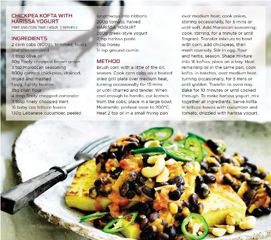 CHICKPEA KOFTA WITH HARISSA YOGURT - PressReader