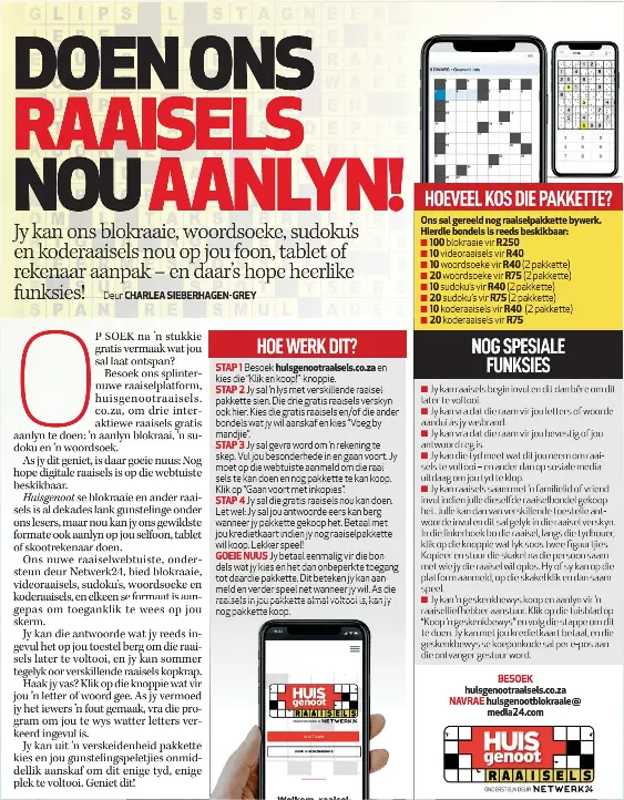 Doen ons raaisels nou ook aanlyn! - PressReader