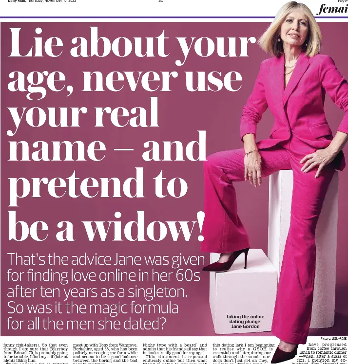 Lie about your age, never use your real name – and pretend to be a widow! - PressReader