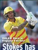 Stokes has no issues with Hales - PressReader