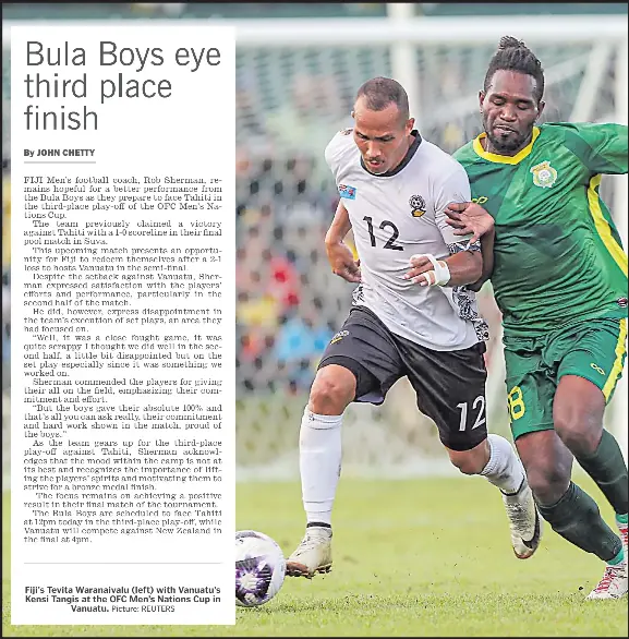 Bula Boys eye third place finish - PressReader