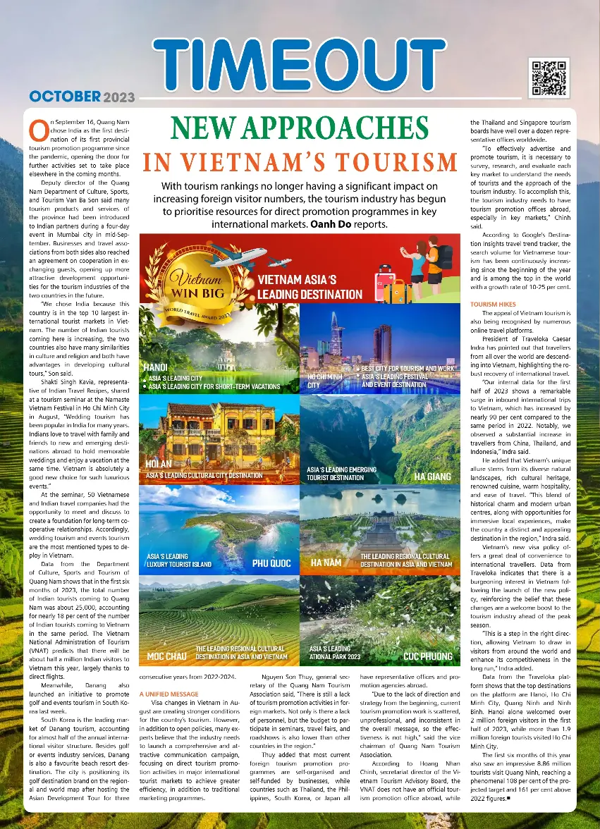 TimeouT New approaches iN VietNam’s tourism - PressReader
