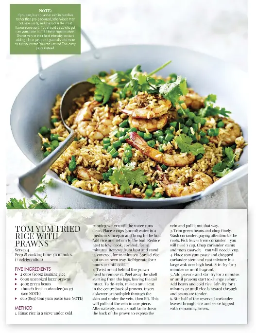 TOM YUM FRIED RICE WITH PRAWNS - PressReader