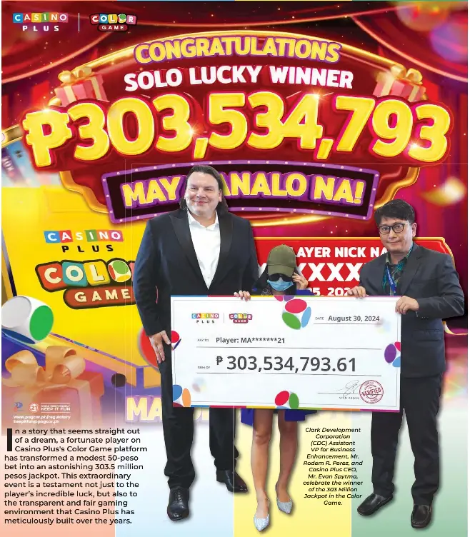 303 Million Pesos Jackpot: - PressReader
