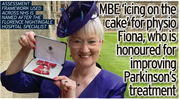 MBE ‘icing on the cake’ for physio Fiona, who is honoured for improving ...