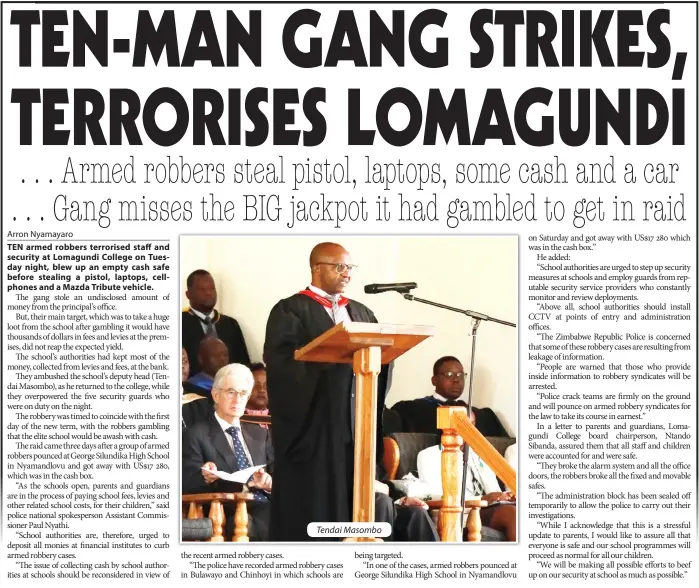 TEN-MAN GANG STRIKES, TERRORISES LOMAGUNDI - PressReader