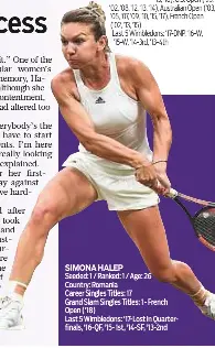 Halep in a relaxed frame of mind after French success - PressReader