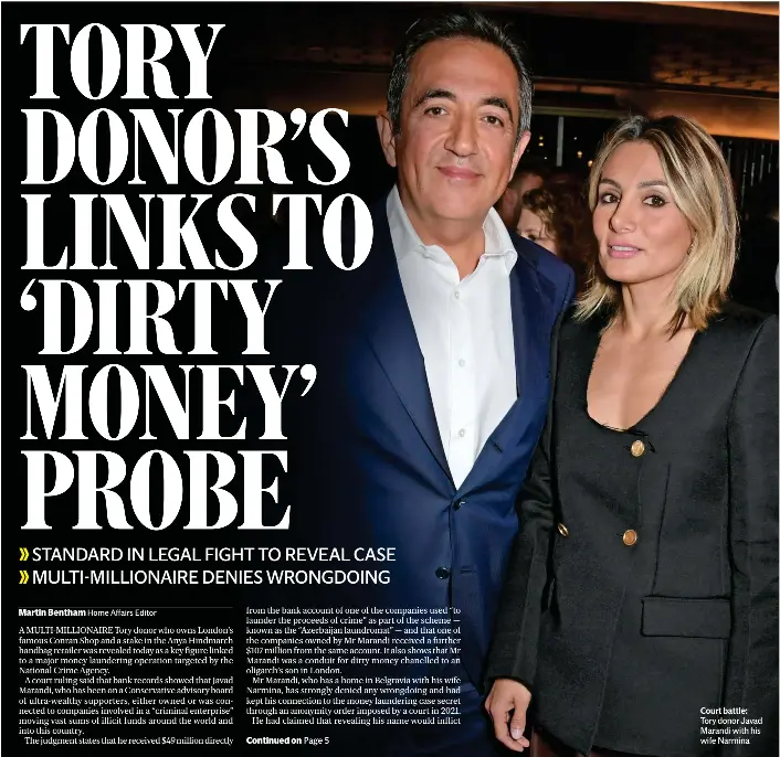 TORY DONOR’S LINKS TO ‘DIRTY MONEY’ PROBE - PressReader