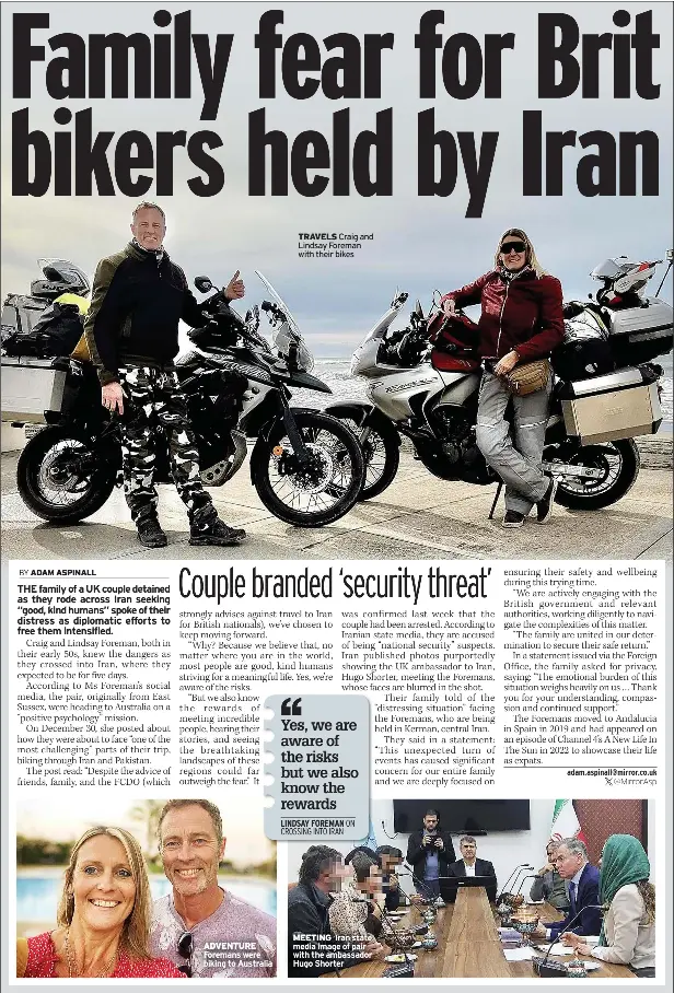 Family fear for Brit bikers held by Iran - PressReader