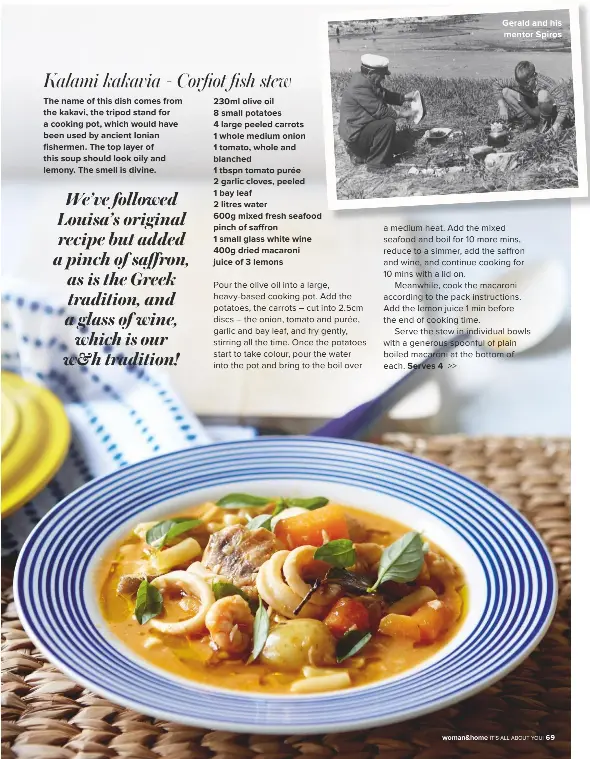 Kalami kakavia - Corfiot fish stew - PressReader