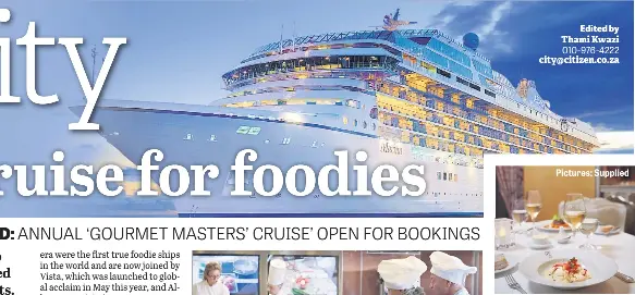 A cruise for foodies - PressReader