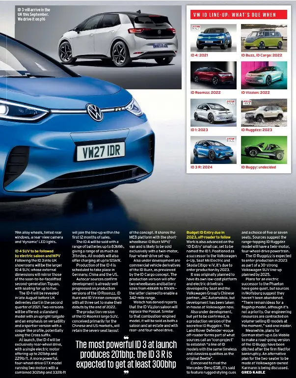 VW ID 3 R Electric hot hatch, plus future ID line-up - PressReader