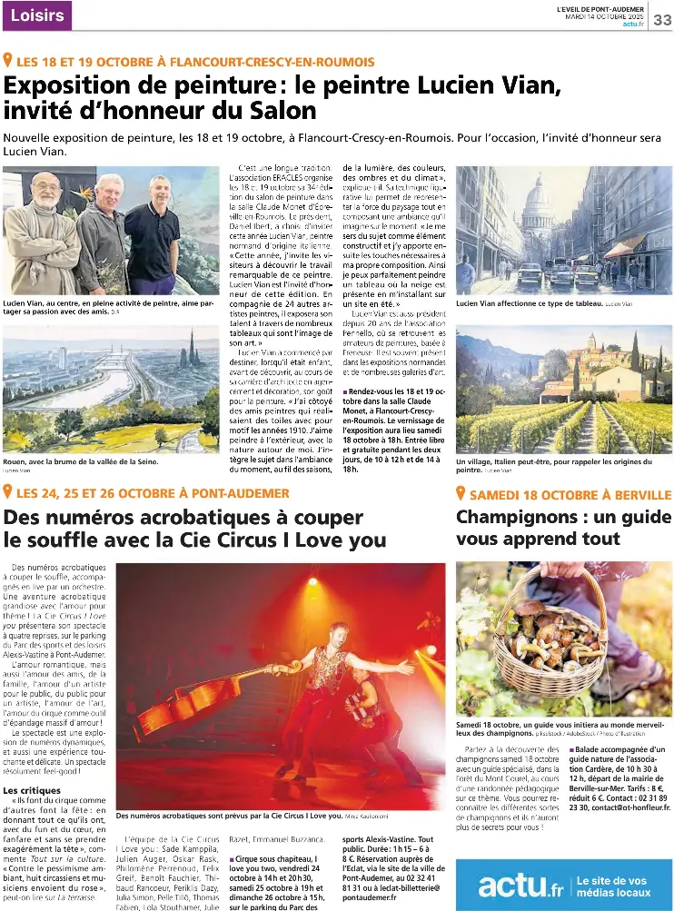 Exposition de peinture: le peintre Lucien Vian, invité d’honneur du Salon - PressReader