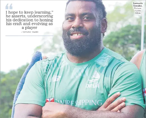 Tawake shares rugby journey - PressReader