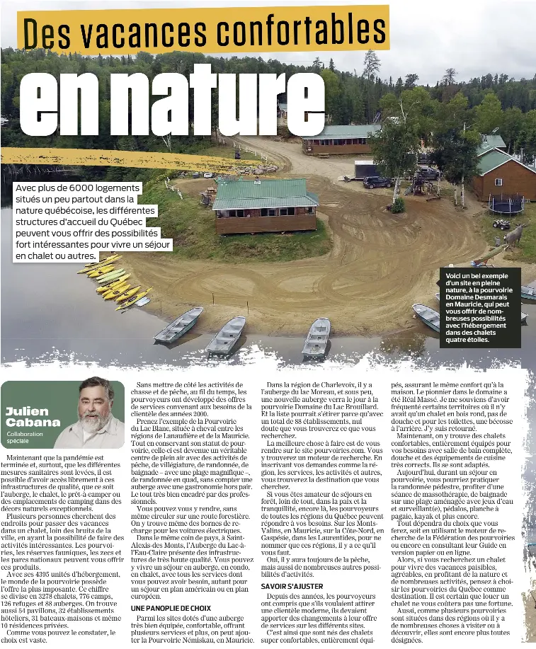 Des vacances conforta bles en nature - PressReader