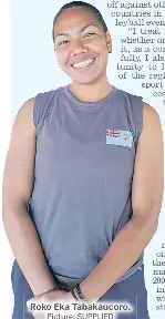 Another Tabakaucor­o out to make a mark - PressReader