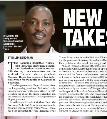 NEW LEADERSHIP TAKES OVER BBA - PressReader