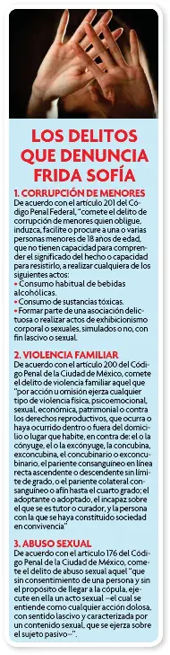 LOS DELITOS QUE DENUNCIA FRIDA SOFÍA - PressReader