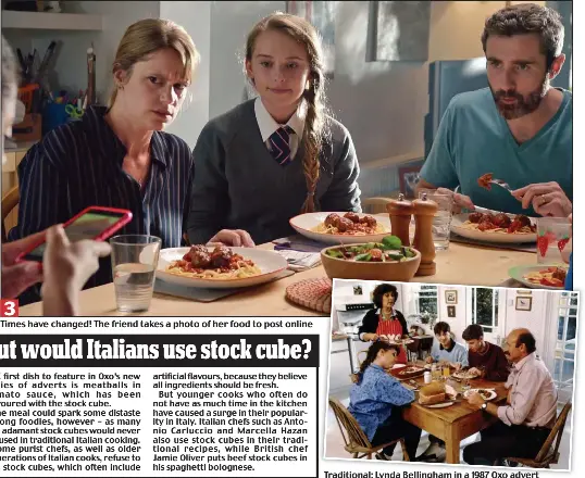 Dad helps in kitchen, mobiles at the table... Oxo family get a 2016 ...