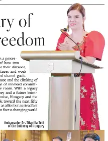 Celebratin­g the 68th anniversar­y of Hungary’s 1956 revolution and ...