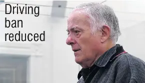 Driving ban reduced - PressReader