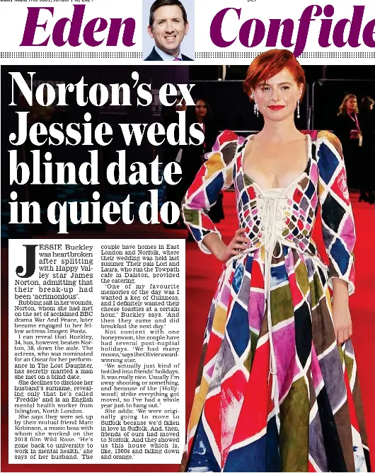 Norton’s ex Jessie weds blind date in quiet do - PressReader