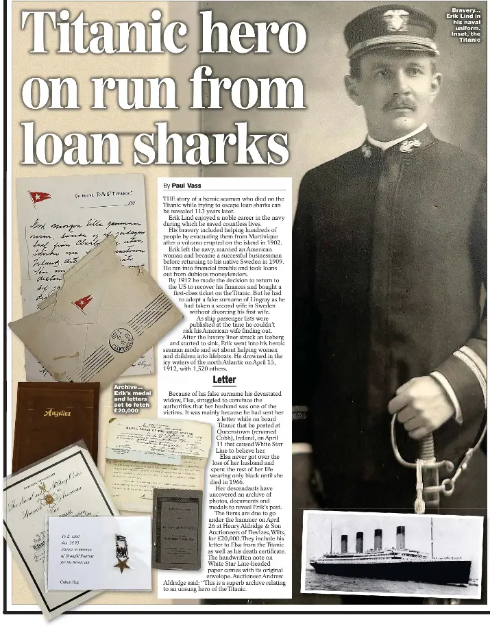 Titanic hero on run from loan sharks - PressReader