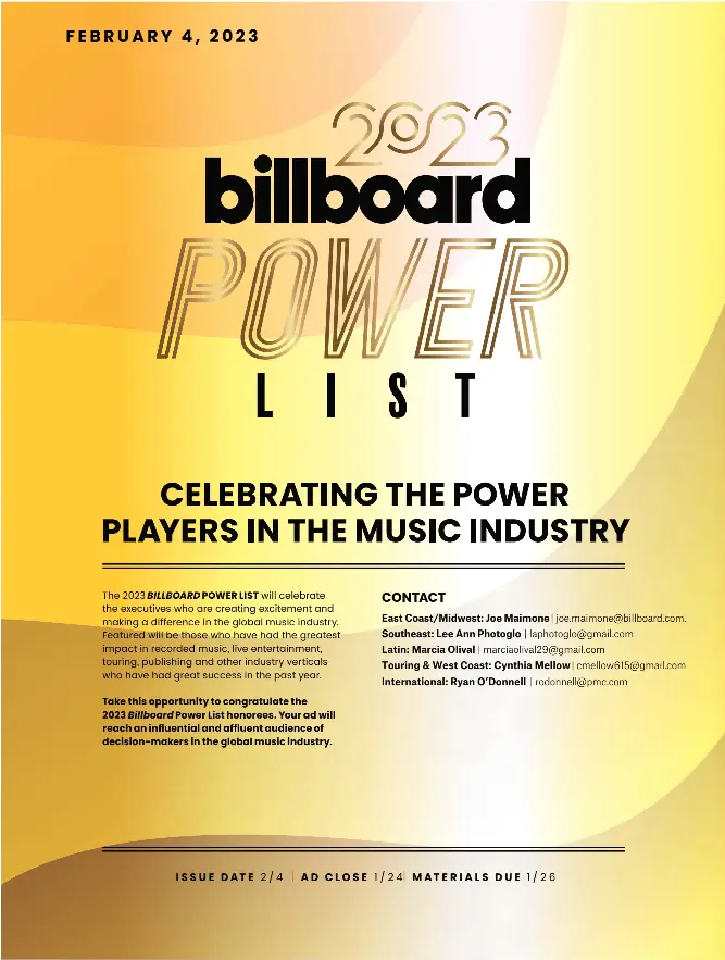 CELEBRATIN­G THE POWER PLAYERS IN THE MUSIC INDUSTRY - PressReader