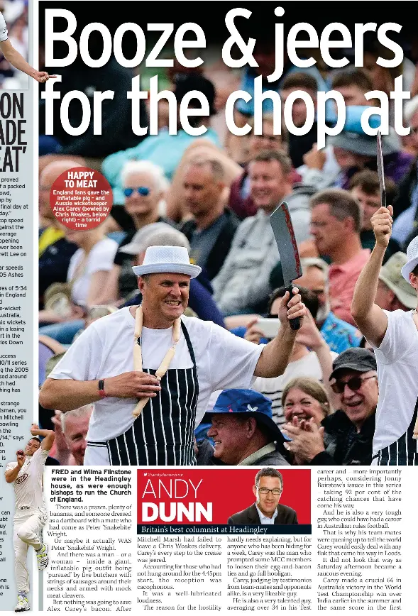 Booze & jeers for the chop at As Carey headed England’s hands - PressReader