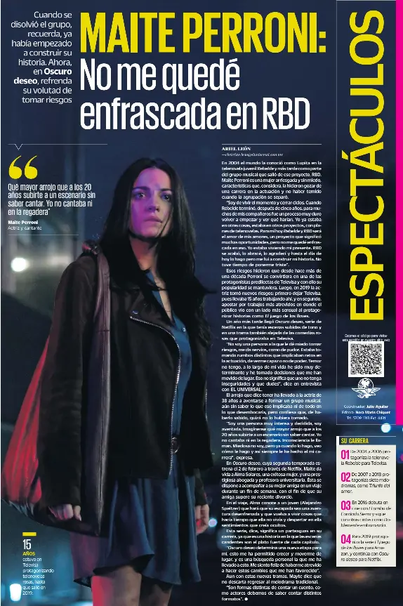 MAITE PERRONI: No me quedé enfrascada en RBD - PressReader