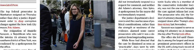 Top federal prosecutor resigns after being told to drop Eric Adams ...